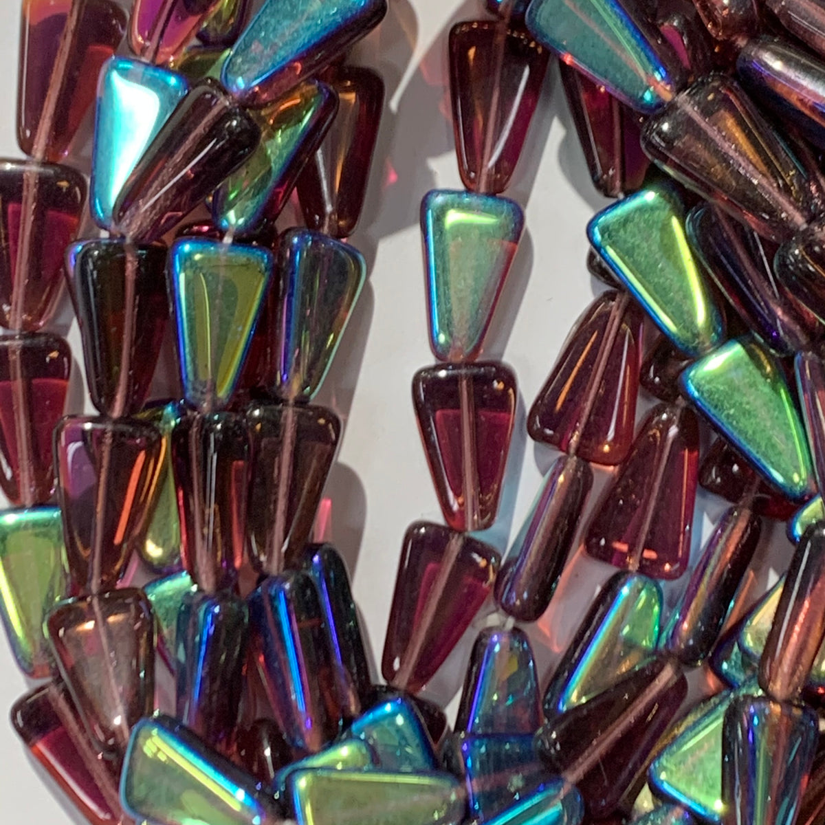 16x10mm Amethyst AB Long Triangle – Talisman Beads